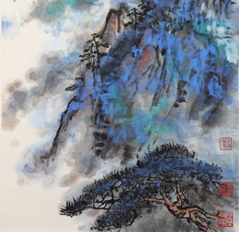 MISTY CLOUDS OF MOUNT HUANG 黃山煙雲 by Liu Haisu on artnet